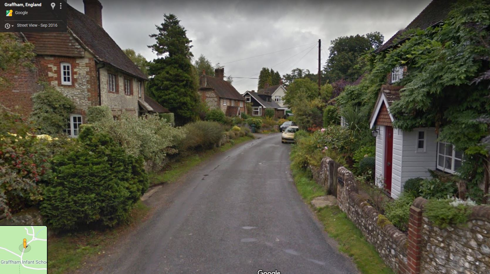 Ref478, old photo of The Street, Graffham part of Gravelroots Vintage Trail