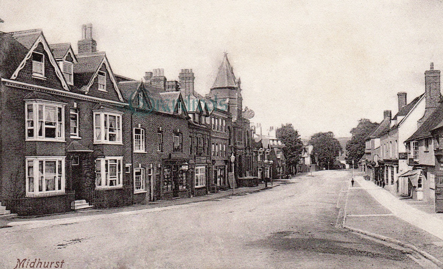 m206, old photo image of North Street, Midhurst, Sussex part of ...